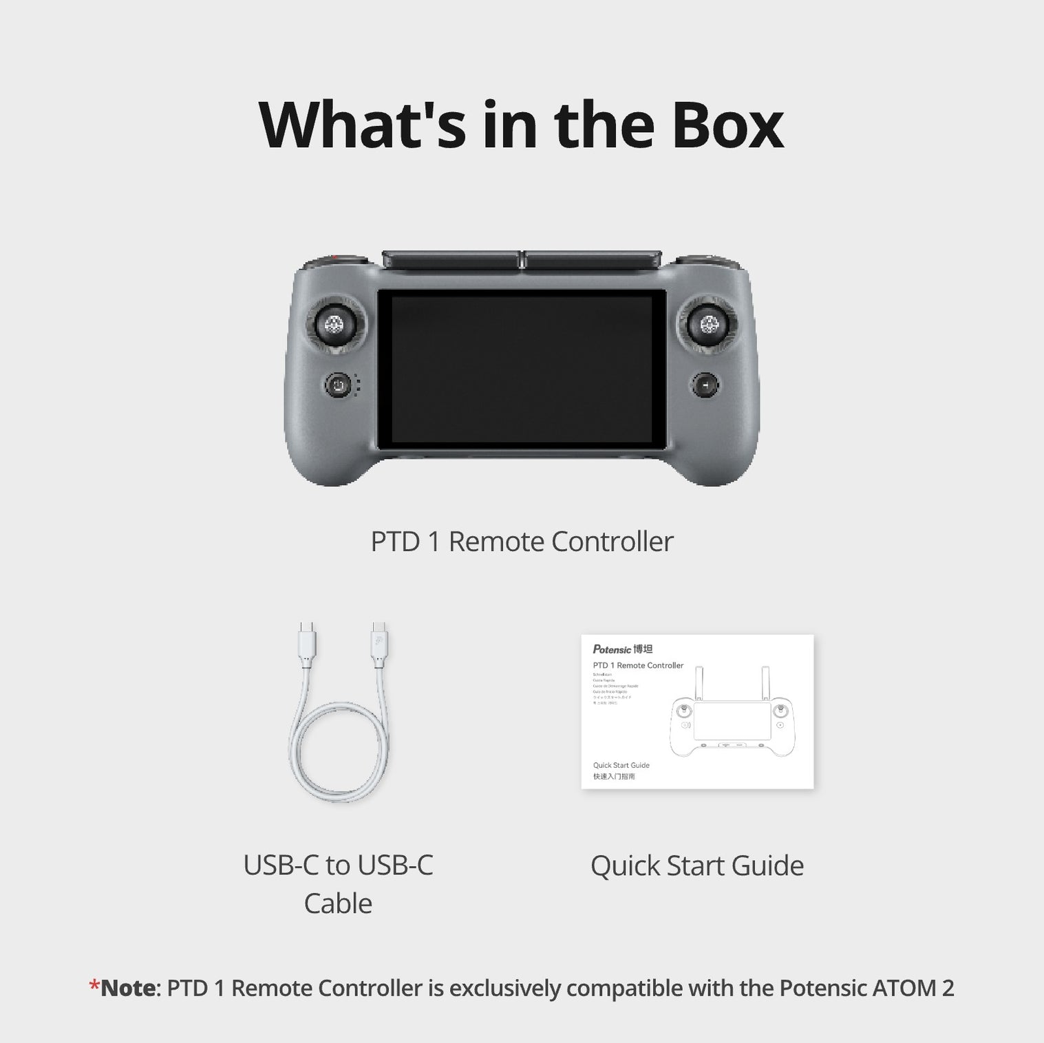 PTD-1 Remote Controller with 5.5" Integrated Screen for ATOM 2 Drone ...