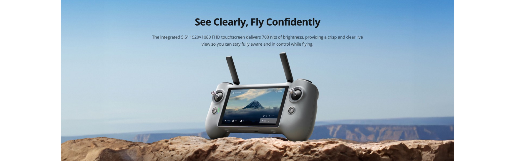PTD-1 Remote Controller with 5.5" Integrated Screen for ATOM 2 Drone ...